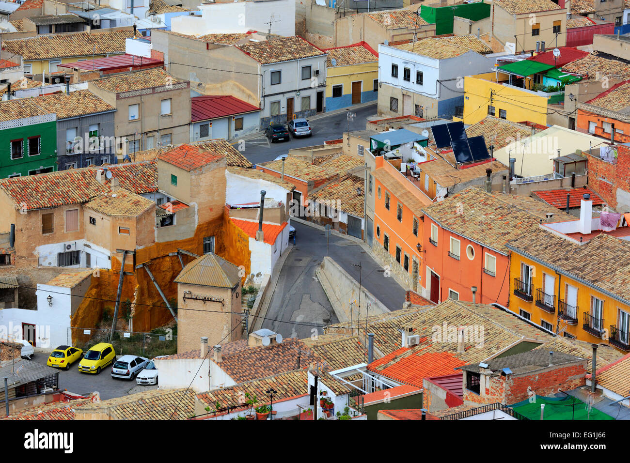 Cityscape from Atalaya Castle, Villena, Valencian Community, Spain ...