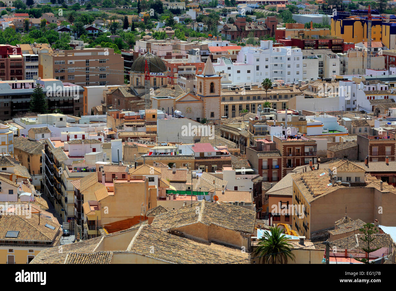 Cityscape from Lorca Castle (Castillo de Lorca), Lorca, Murcia, Spain ...