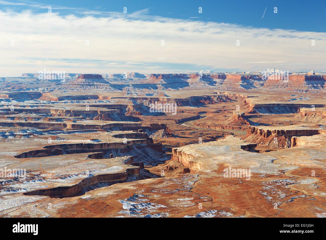 Canyonlands National Park near Moab, Utah in winter with snow. National ...