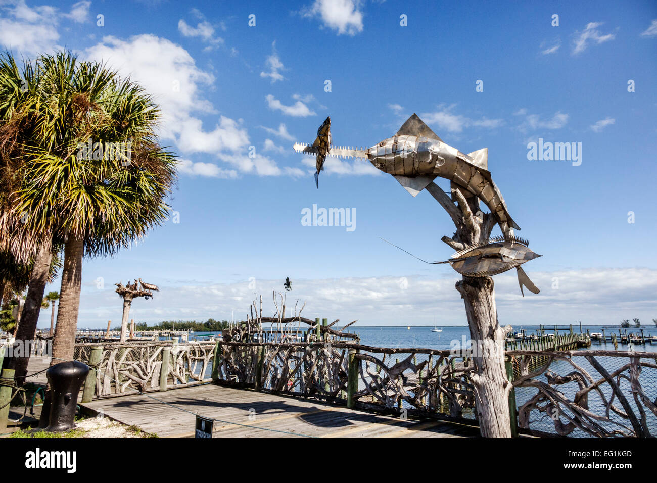 Sebastian Florida,Fisherman's Landing,Indian River water Lagoon,metal ...