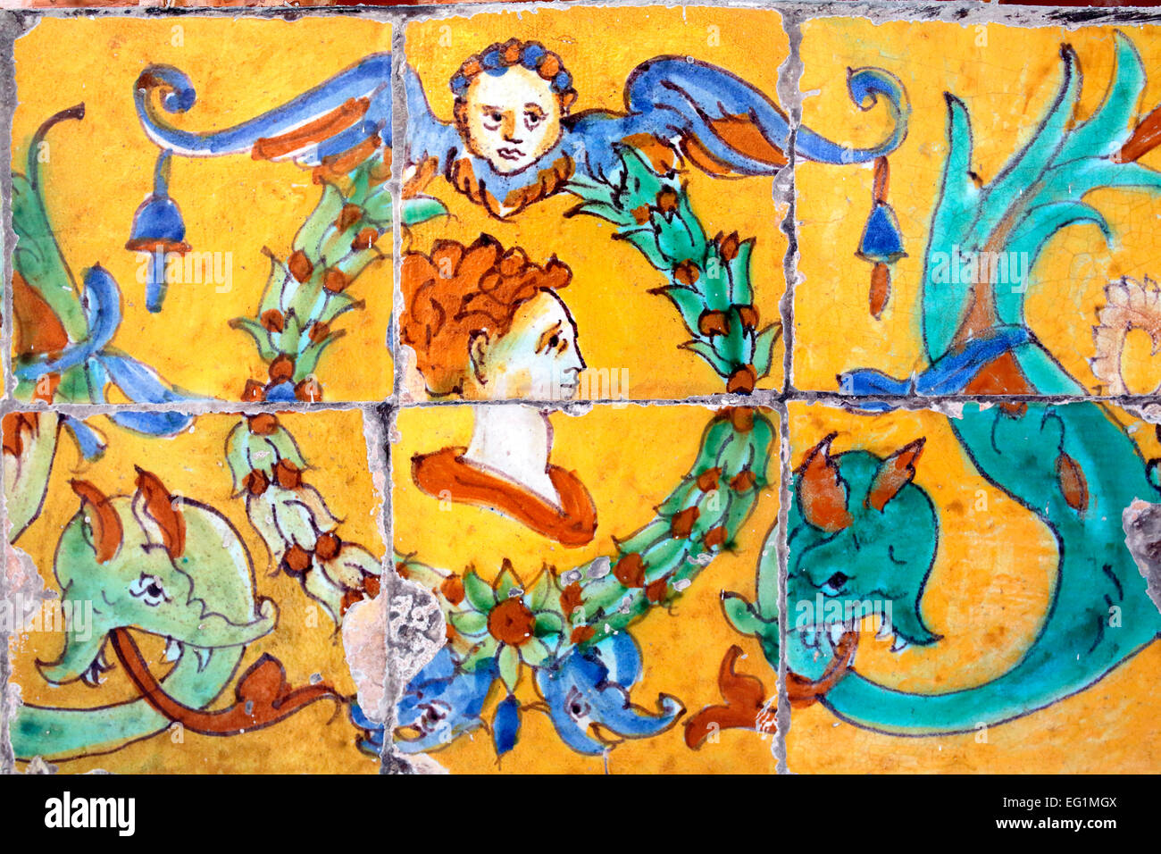 Azuleho, ceramic tile, Museum of Fine Arts (Museo de Bellas Artes ...