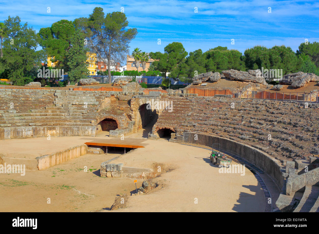 Roman Amphitheater, Merida, Extremadura, Spain Stock Photo - Alamy