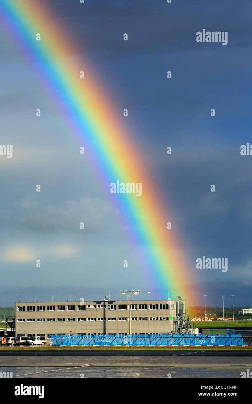 Rainbow, Frankfurt Airport, Germany Stock Photo - Alamy