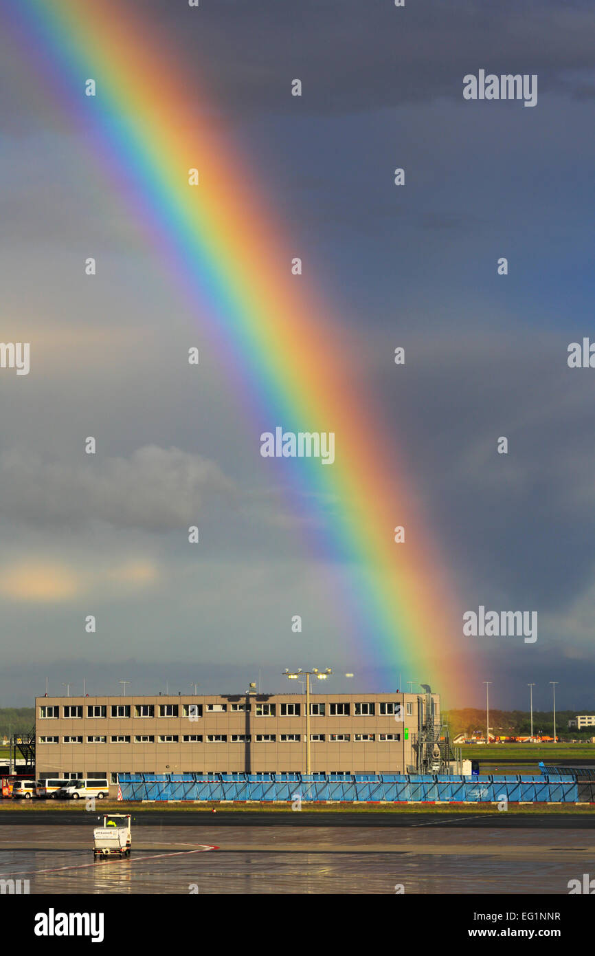 Rainbow, Frankfurt Airport, Germany Stock Photo - Alamy