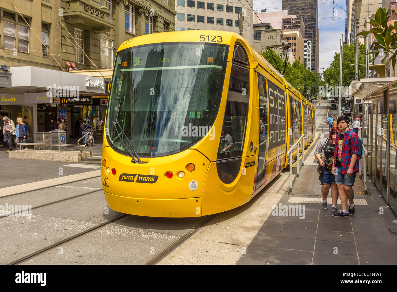 Bourke Street Mall Melbourne High Resolution Stock Photography and ...