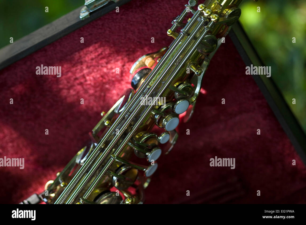 Pistons of a saxophone in a box Stock Photo - Alamy