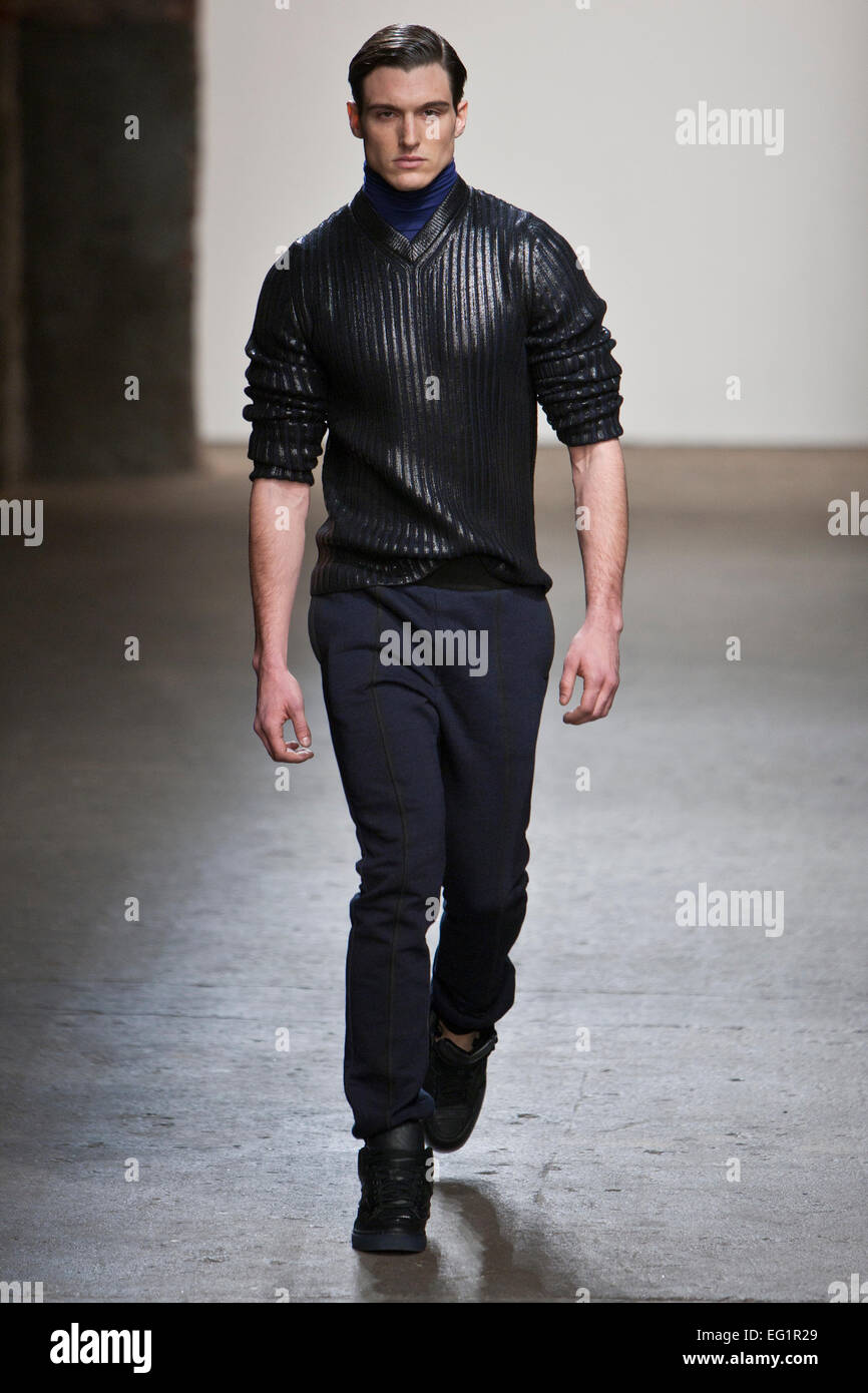 New York, USA. 13th February, 2015. Asaf Gannot Fall Winter 2015 runway ...