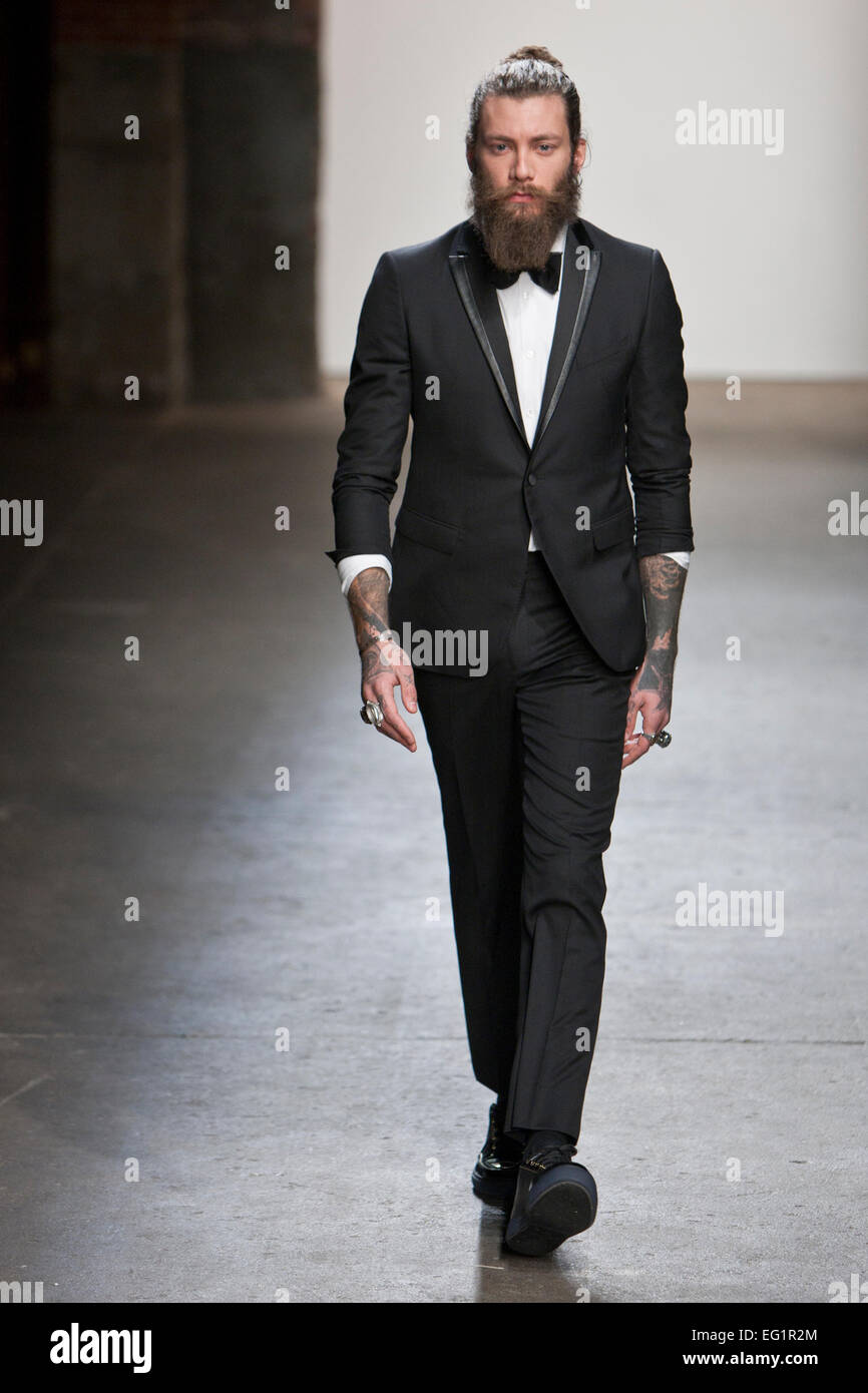 New York, USA. 13th February, 2015. Asaf Gannot Fall Winter 2015 runway ...