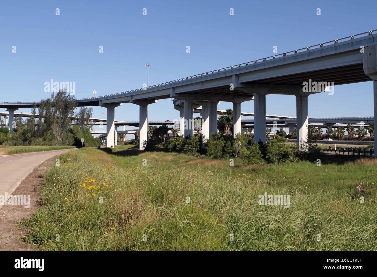 ROADS AND OVERPASSES IN THE CITY OF HOUSTON, TEXAS, USA Stock Photo - Alamy