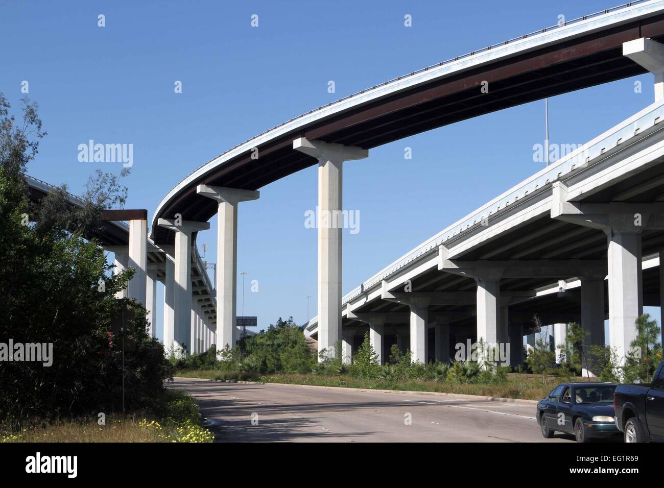 ROADS AND OVERPASSES IN THE CITY OF HOUSTON, TEXAS, USA Stock Photo - Alamy