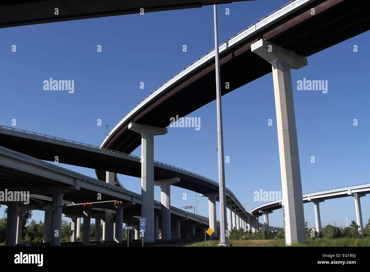 Roads and interchanges in Houston, Texas Stock Photo - Alamy