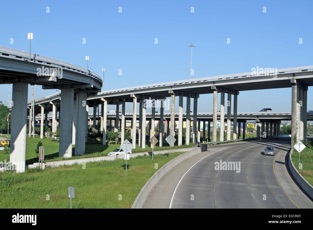 Houston freeway interchange hi-res stock photography and images - Alamy