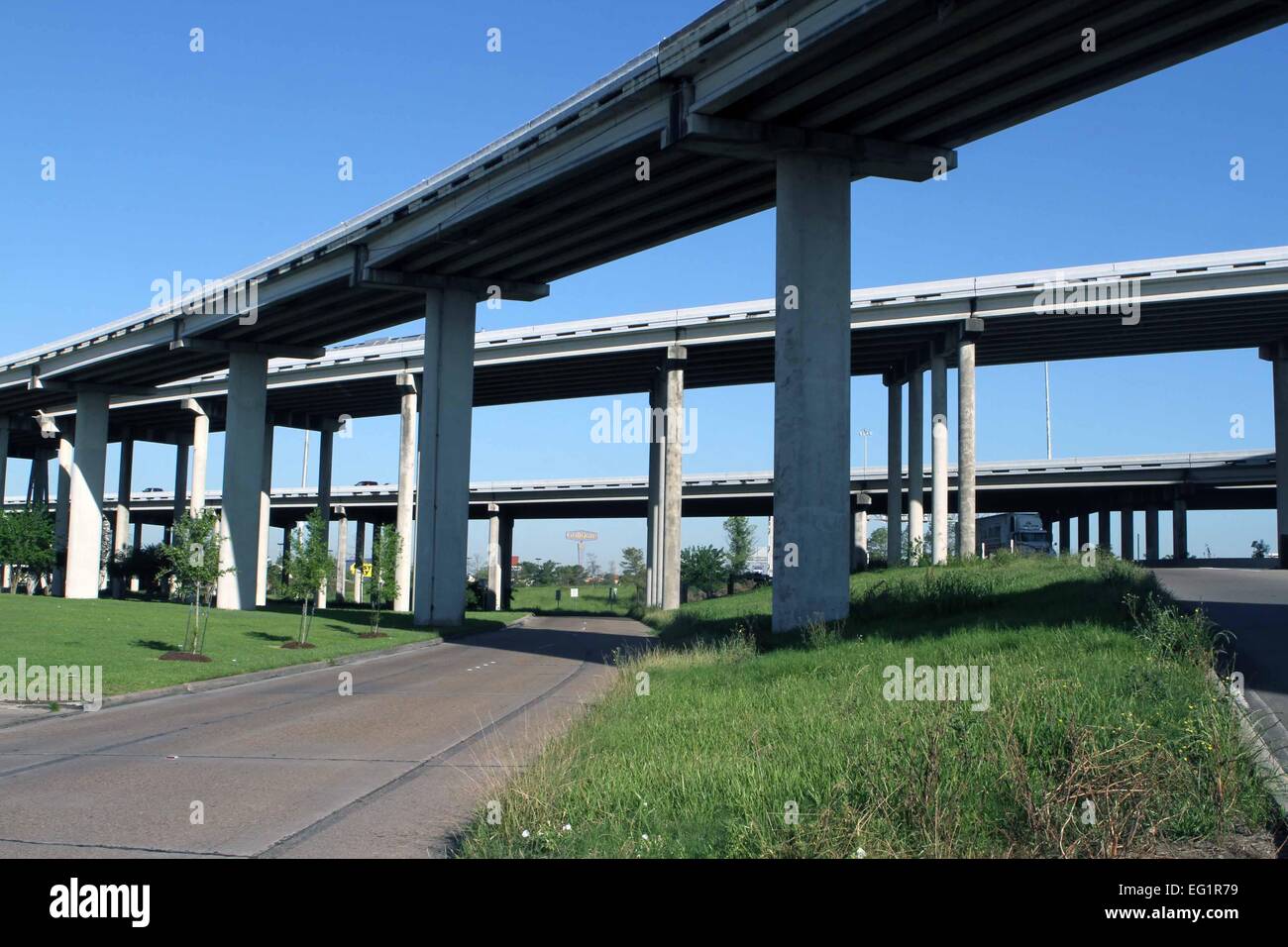ROADS AND OVERPASSES IN THE CITY OF HOUSTON, TEXAS, USA Stock Photo - Alamy