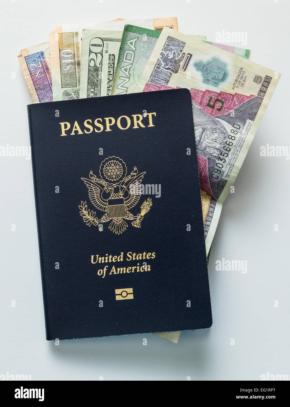 American passport inside hi-res stock photography and images - Alamy