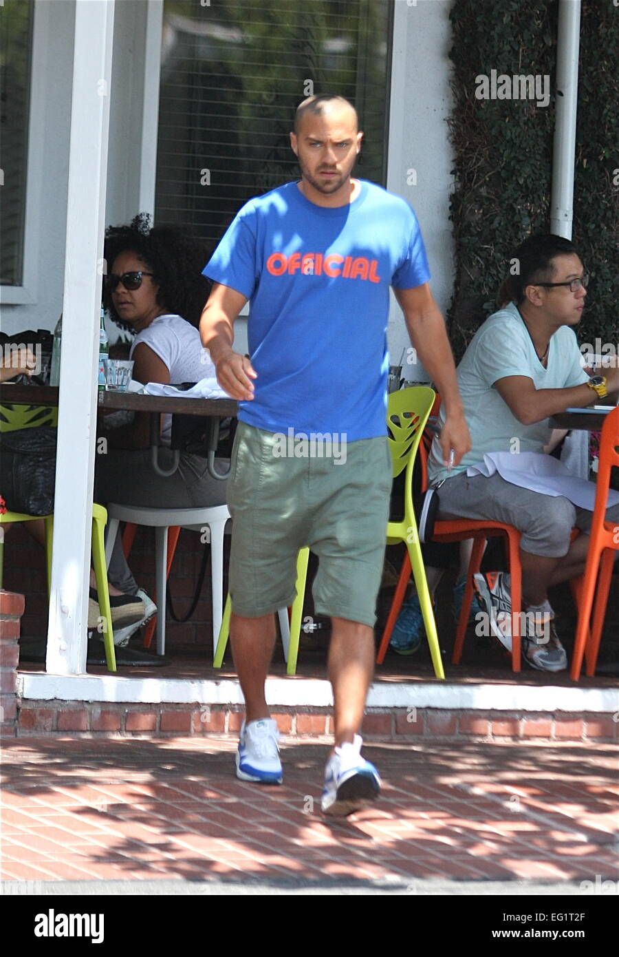 Jesse Williams has lunch at Fred Segal in Hollywood Featuring: Jesse ...