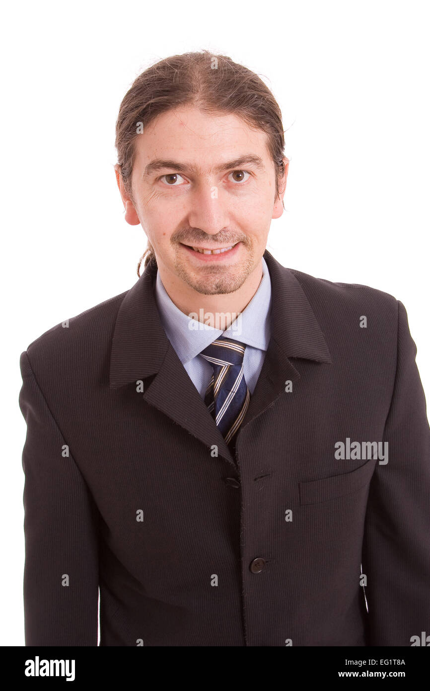 Engineer posing isolated over white background Stock Photo - Alamy