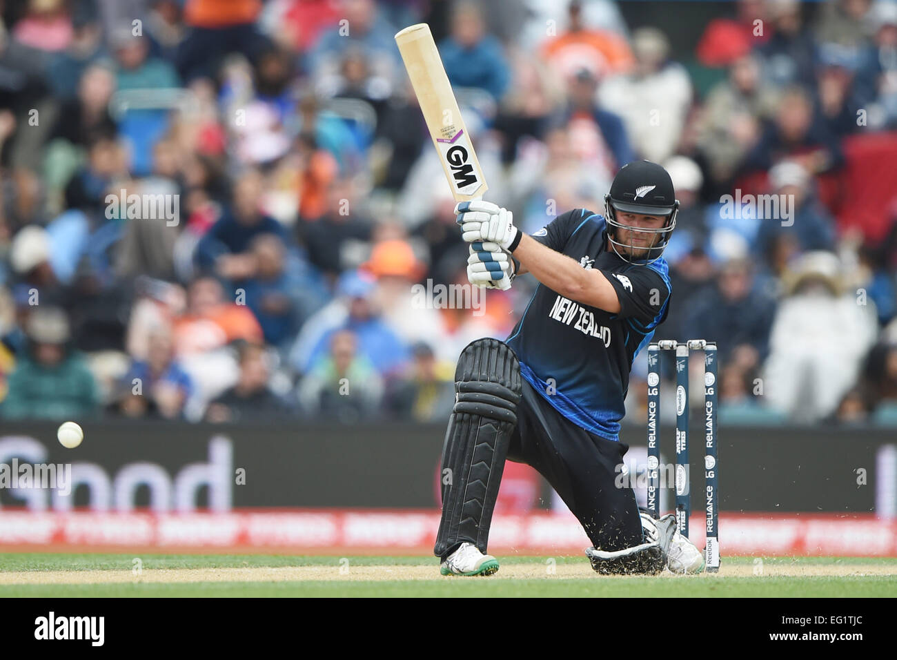 Christchurch, New Zealand. 14th Feb, 2015. Corey Anderson batting ...