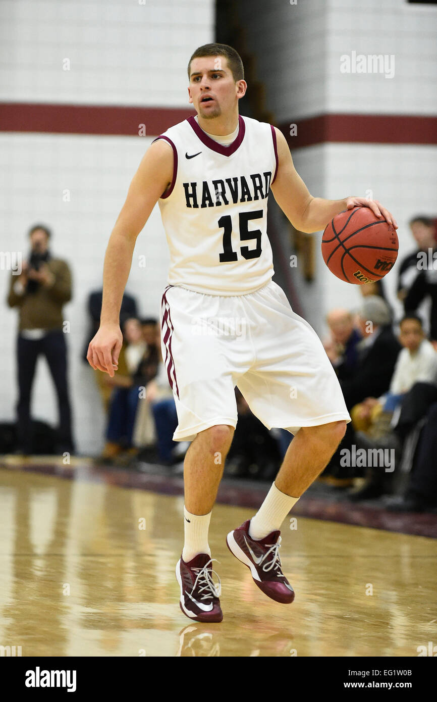 Boston, Massachusetts, USA. 13th Feb, 2015. Harvard Crimson guard ...