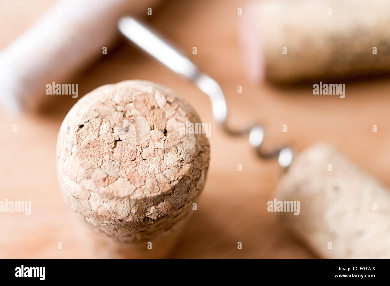 Wine cork closeup. Top view Stock Photo - Alamy