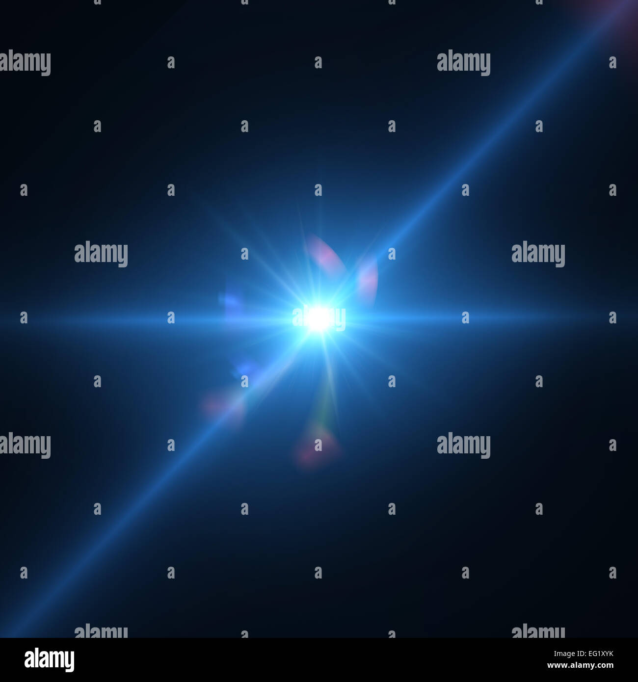 star with lens flare and bokeh effect made in 3d software Stock Photo ...
