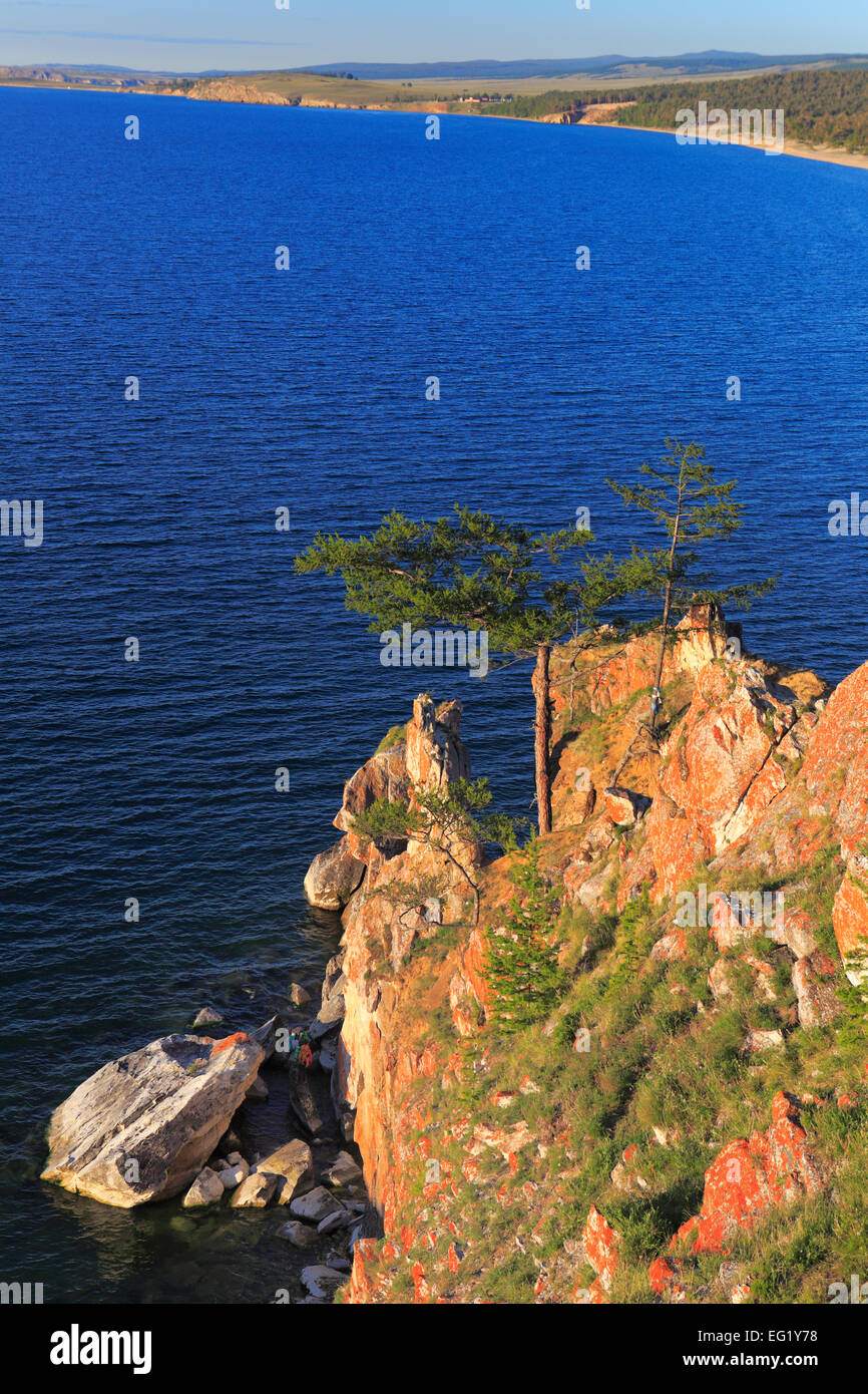 Olkhon island, landscape near Khuzhir, Baikal lake, Russia Stock Photo ...