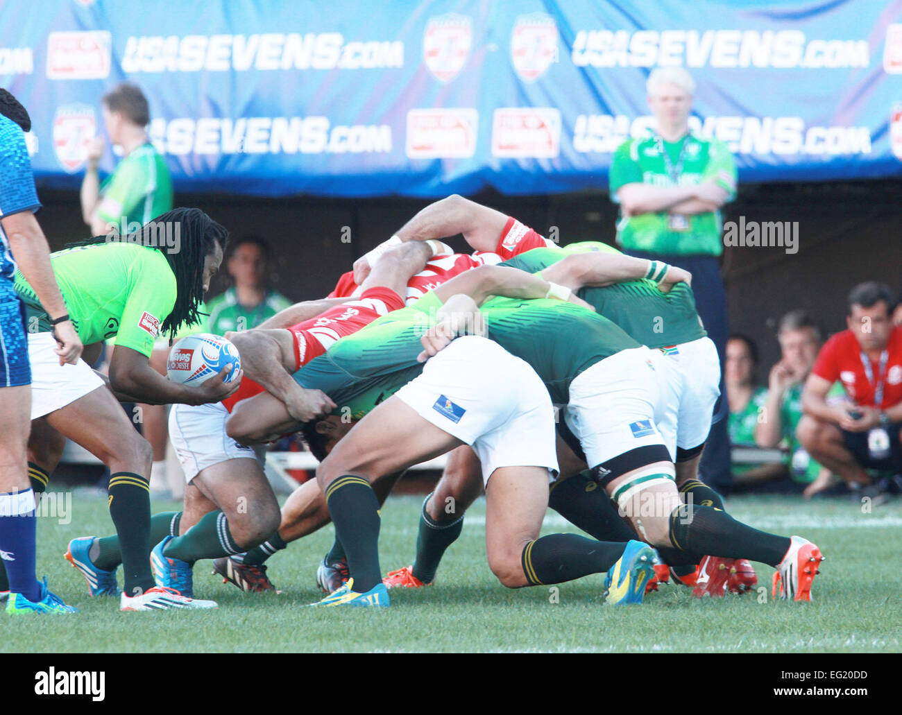 Las Vegas, Nevada, USA. 14th Feb, 2015. South Africa Springboks (Green ...