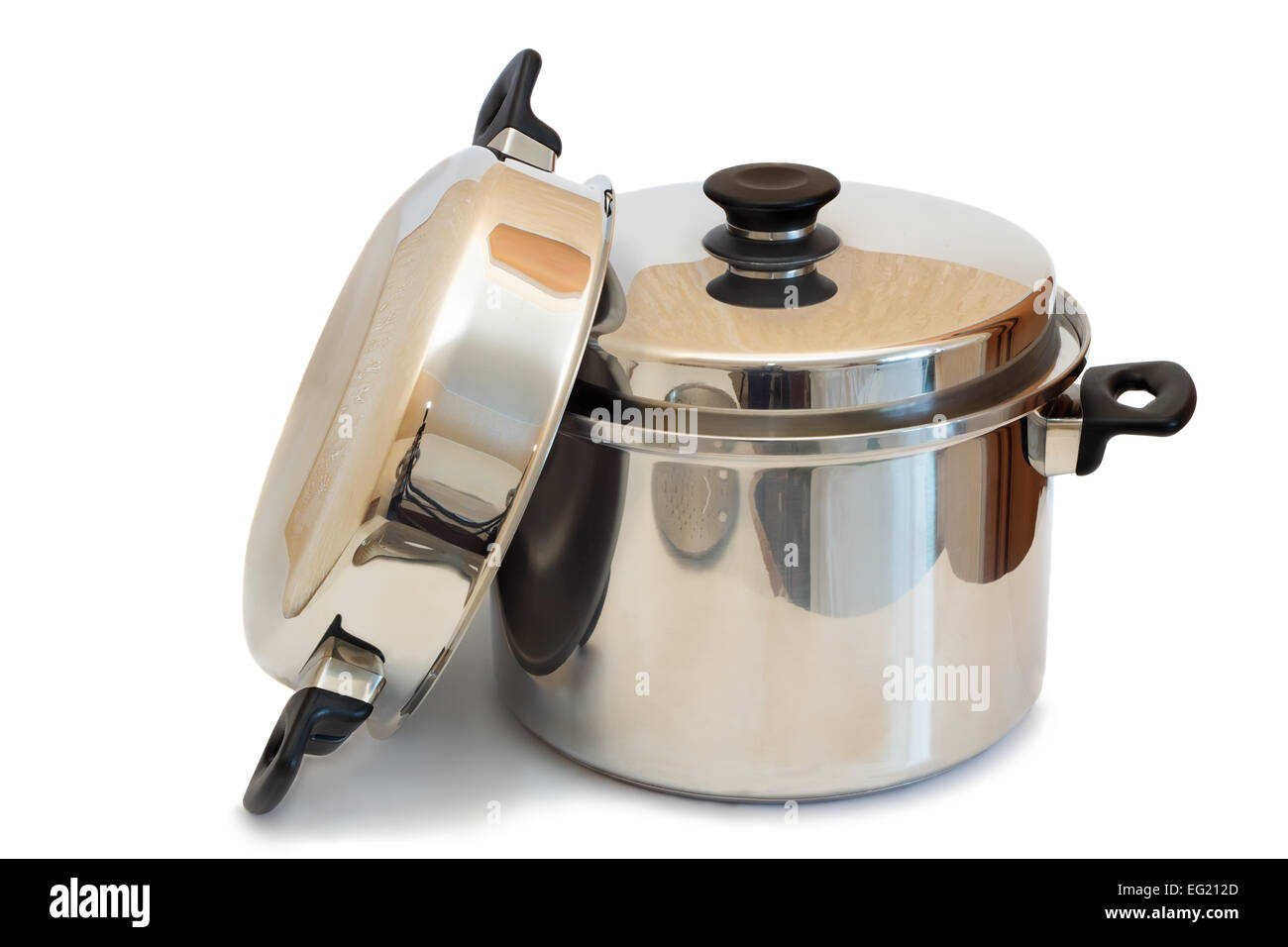 Stainless steel handles on pot hi-res stock photography and images - Alamy