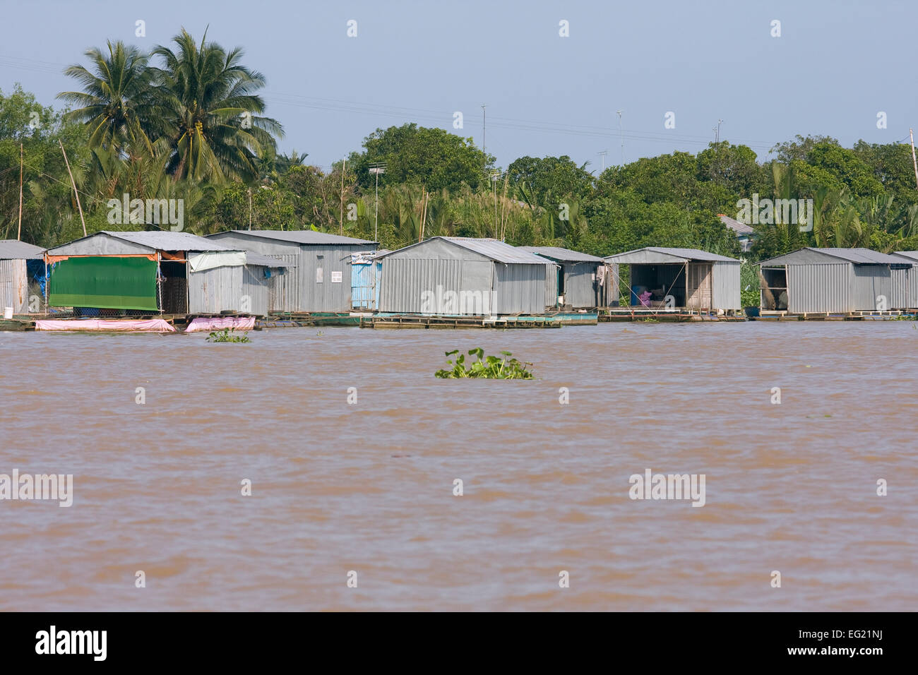 Floating houses in the Mekong Delta, Vietnam, Asia Stock Photo - Alamy