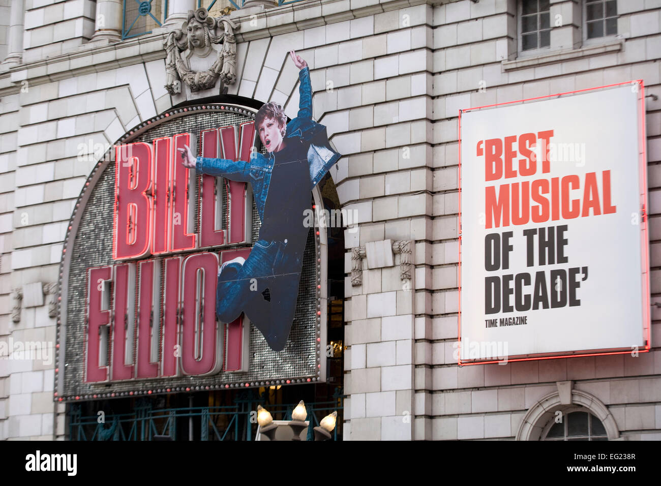 Theater Billboard Advertising Billy Elliot The Musical at the Victoria Palace Theater in London ...