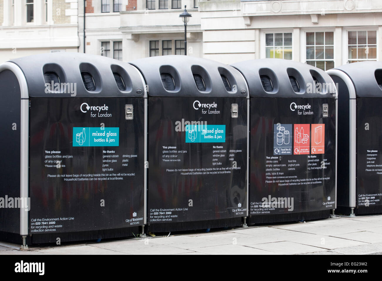 Keep Britain tidy recycling bins London Stock Photo - Alamy