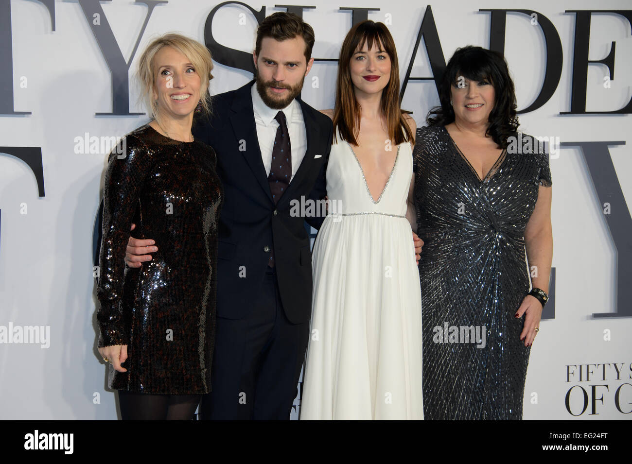 Sam Taylor-Johnson, Jamie Dornan, Dakota Johnson and E.L. James at the ...