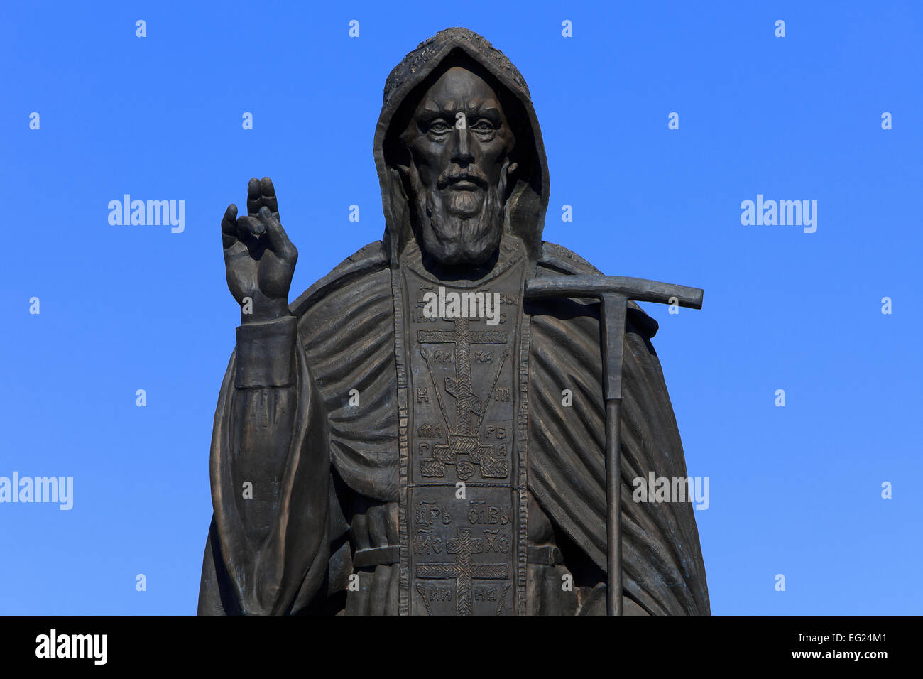 Statue of Saint Sergius of Radonezh (1314-1392) at the Epiphany Old ...