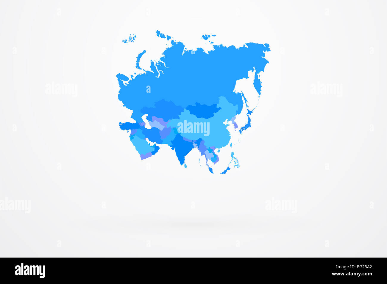 Asia continent map hi-res stock photography and images - Alamy