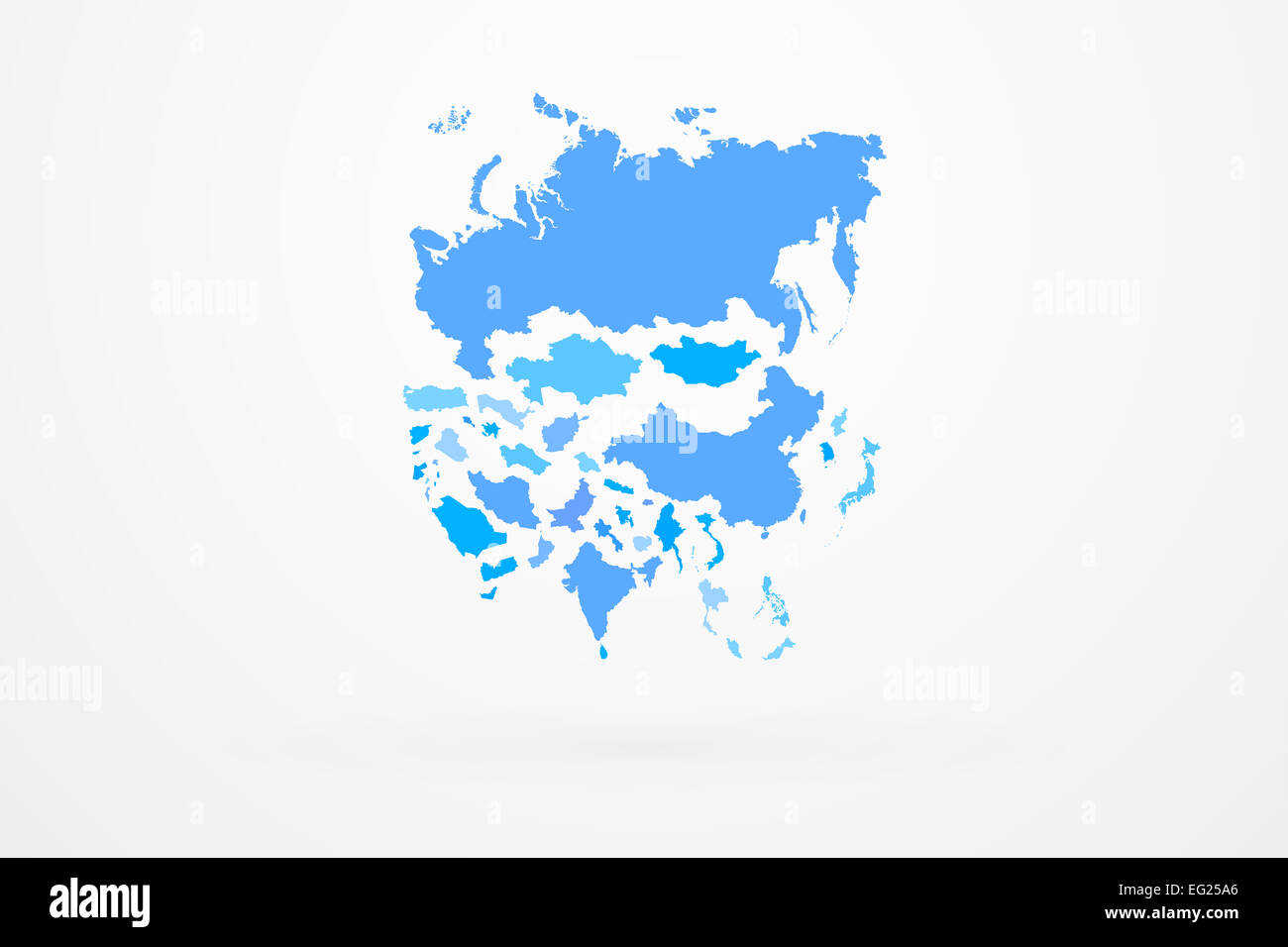Asia Continent Map Stock Photo - Alamy