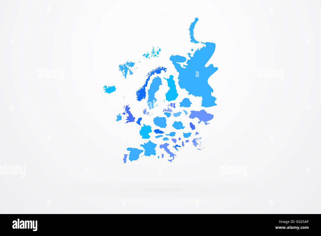 Europe Continent Map Stock Photo - Alamy