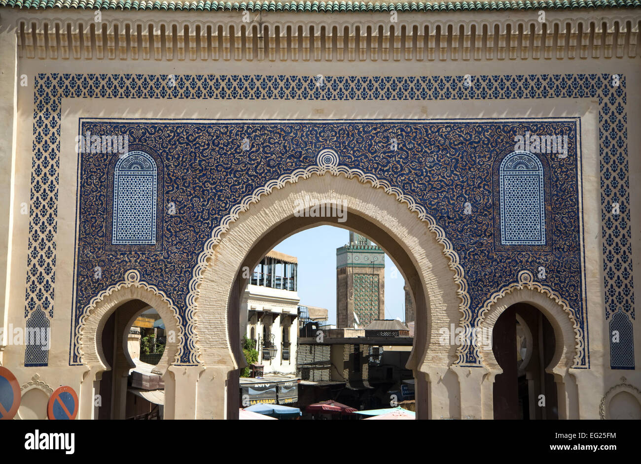 Blue gate of fez hi-res stock photography and images - Alamy