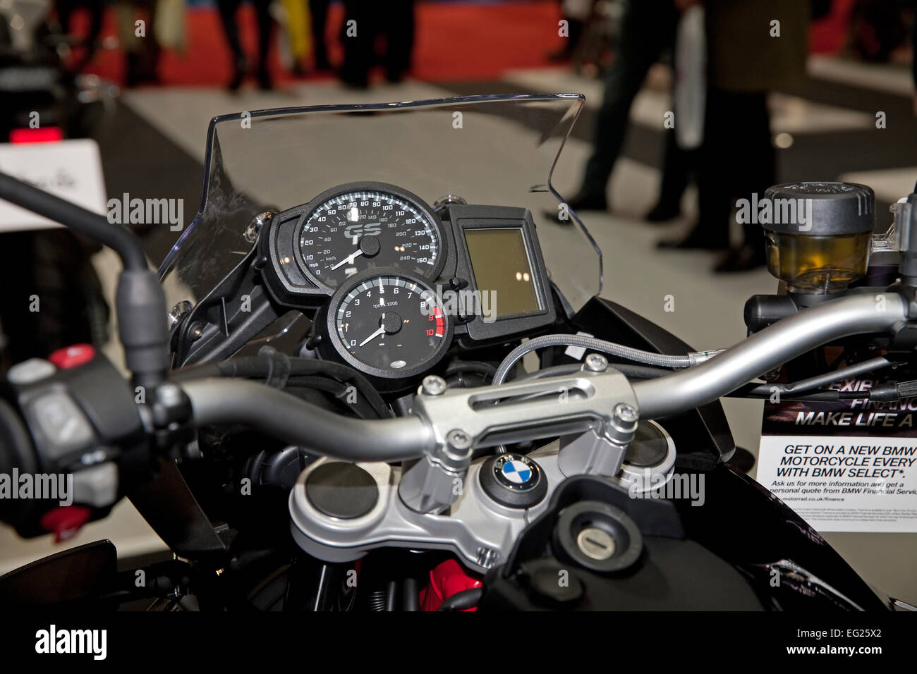BMW handlebars on show at the Carole Nash London Motorbike show at ...