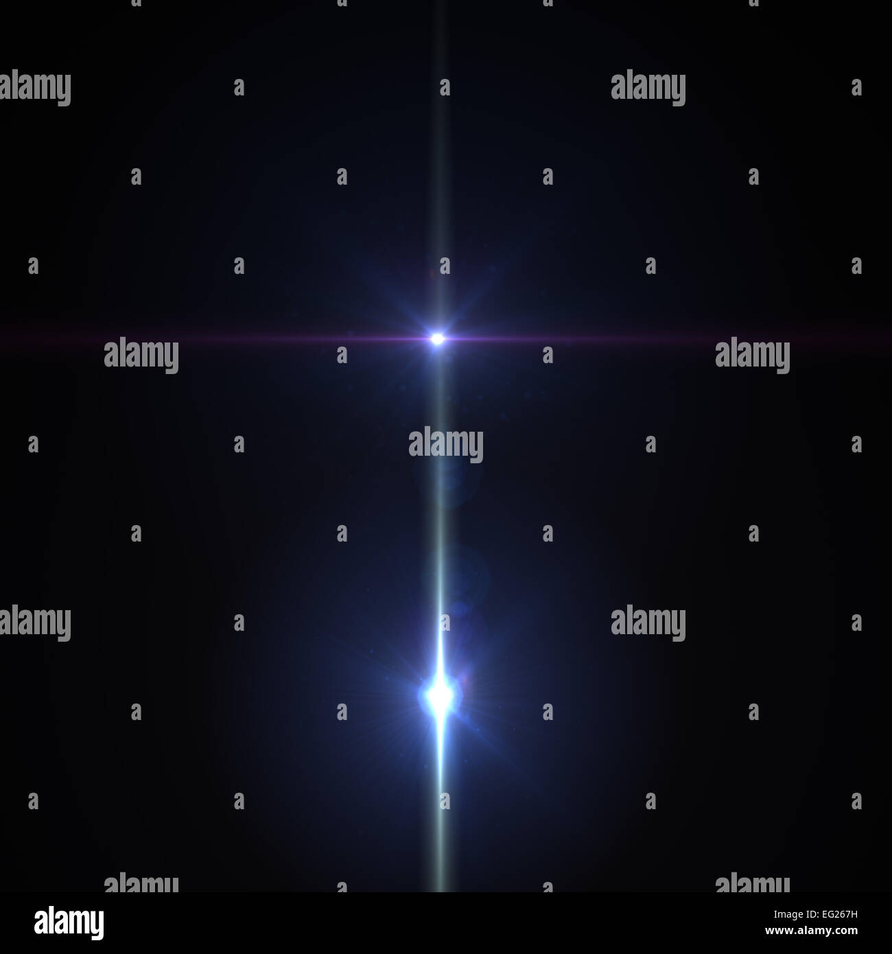 star with lens flare and bokeh effect made in 3d software Stock Photo ...