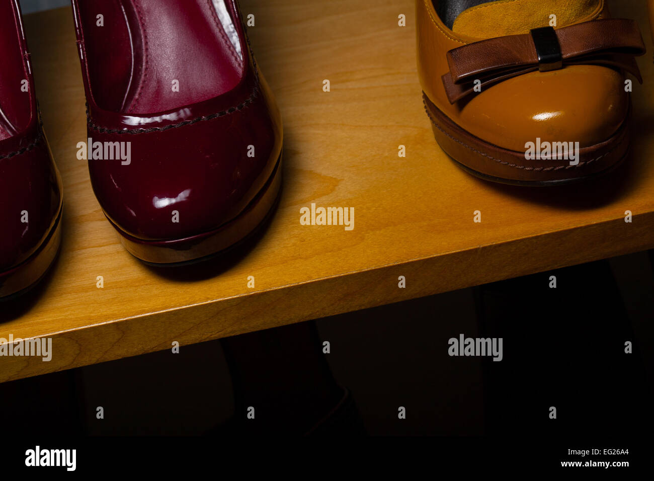 Shoes lined up hi-res stock photography and images - Alamy