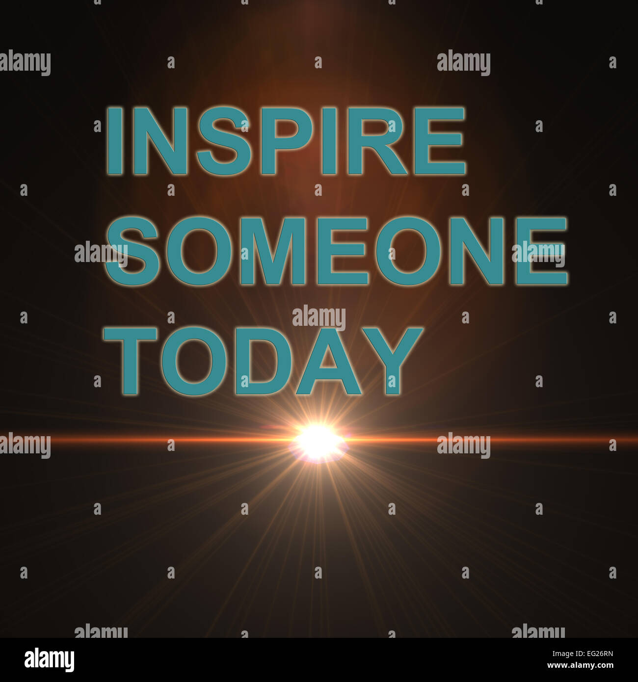 Inspirational quotes on optical flares background Stock Photo - Alamy