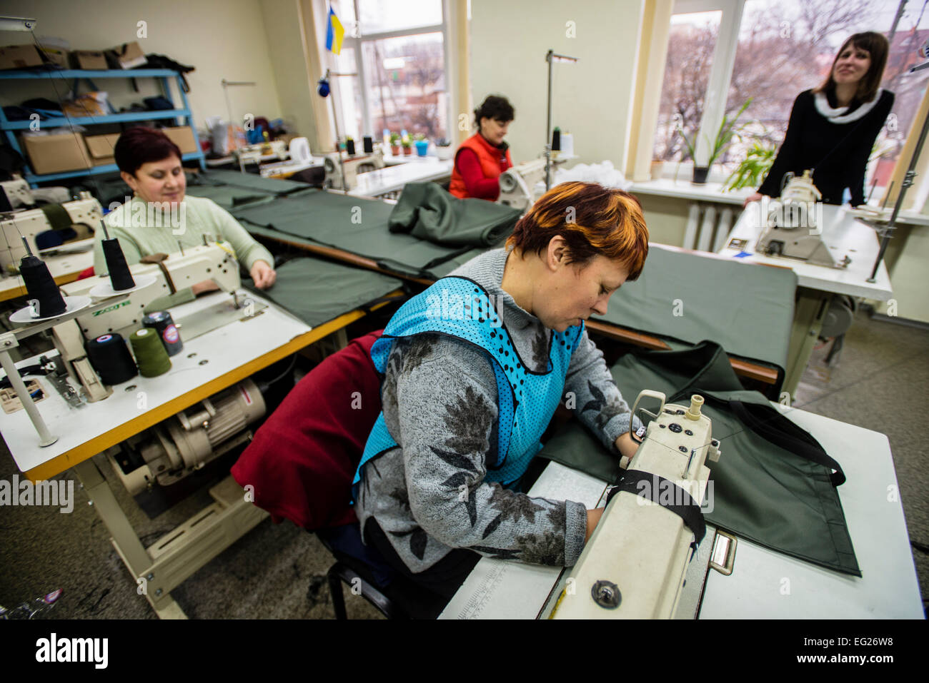Sewing workshop 'Radomyshlianka' making clothes for ATO soldiers ...