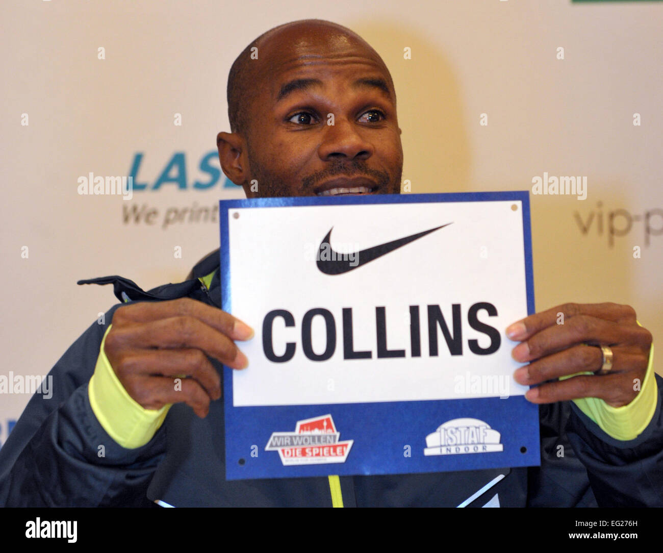 Berlin, Germany. 13th Feb, 2015. Sprinter Kim Collins from St. Kitts ...