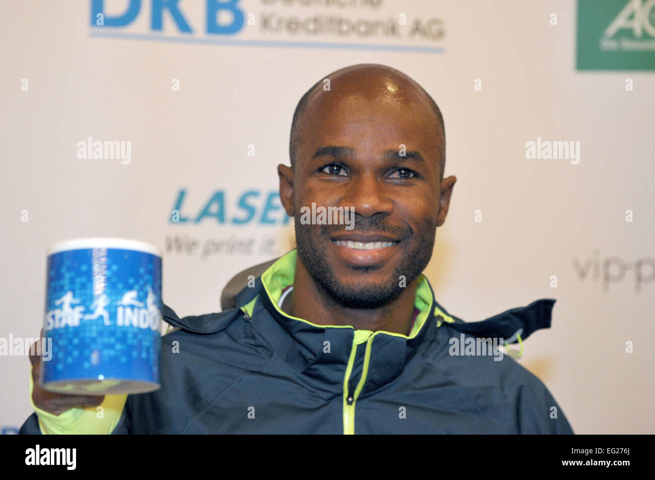 Berlin, Germany. 13th Feb, 2015. Sprinter Kim Collins from St. Kitts ...