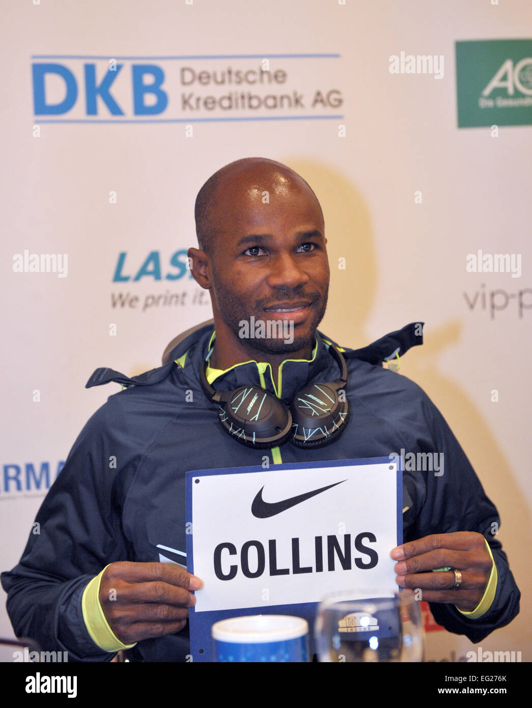 Berlin, Germany. 13th Feb, 2015. Sprinter Kim Collins from St. Kitts ...