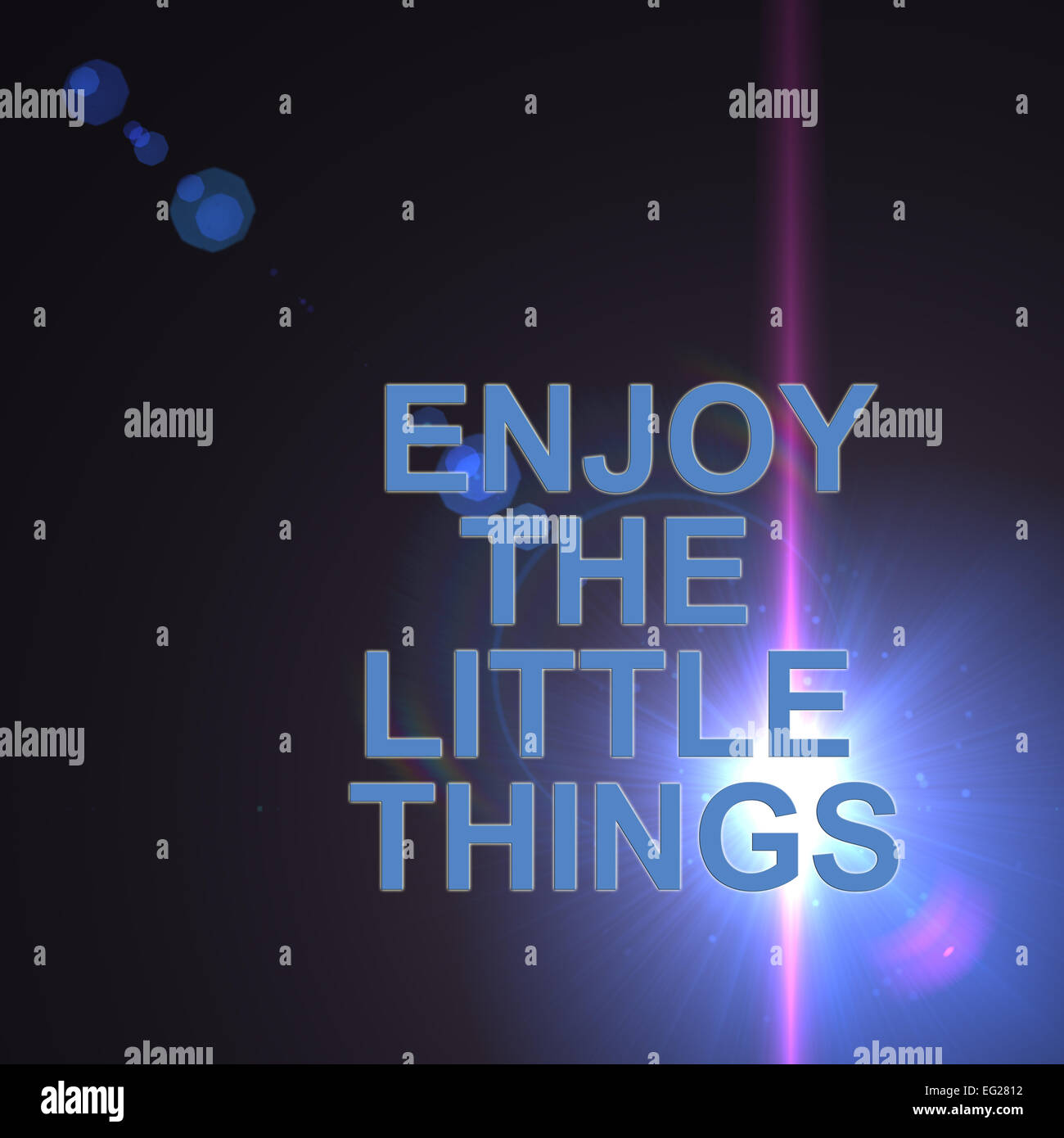 Inspirational quotes on optical flares background Stock Photo - Alamy