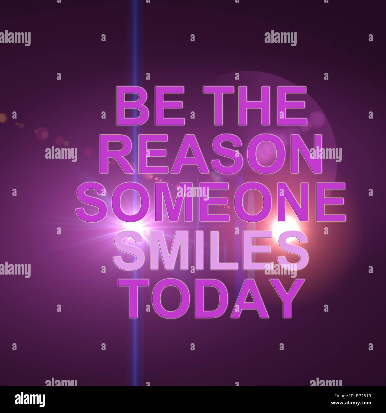 Inspirational quotes on optical flares background Stock Photo - Alamy