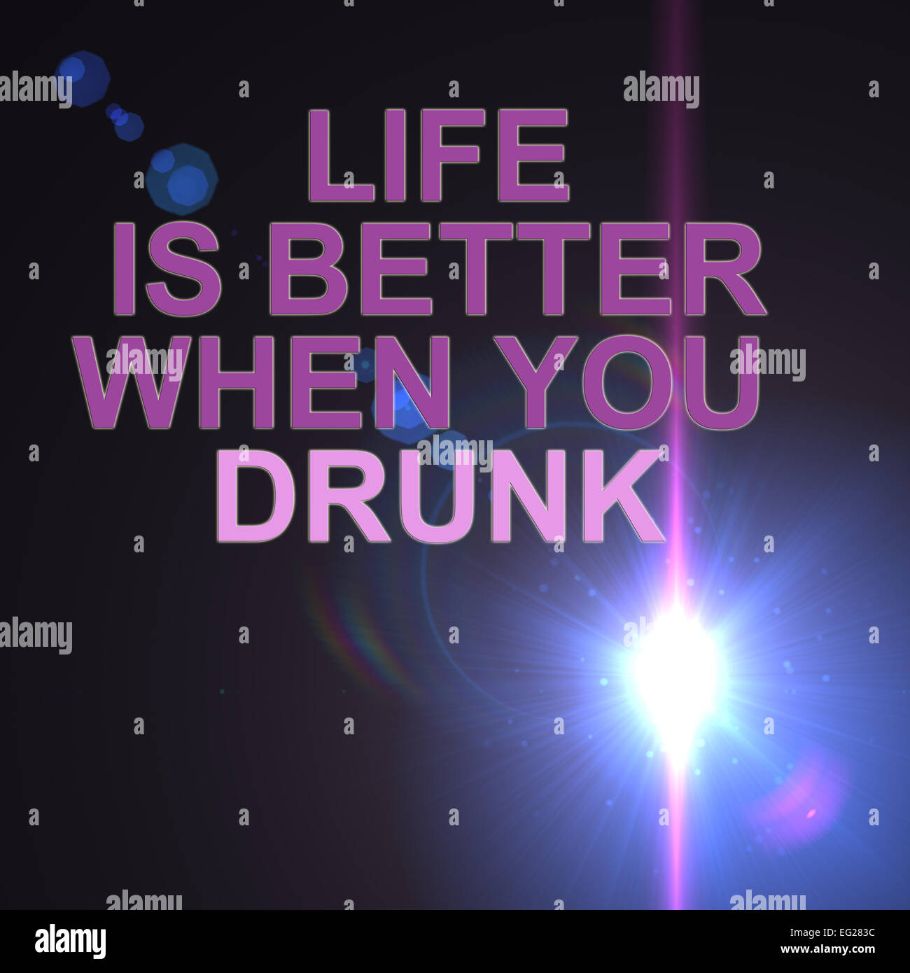 Inspirational quotes on optical flares background Stock Photo - Alamy