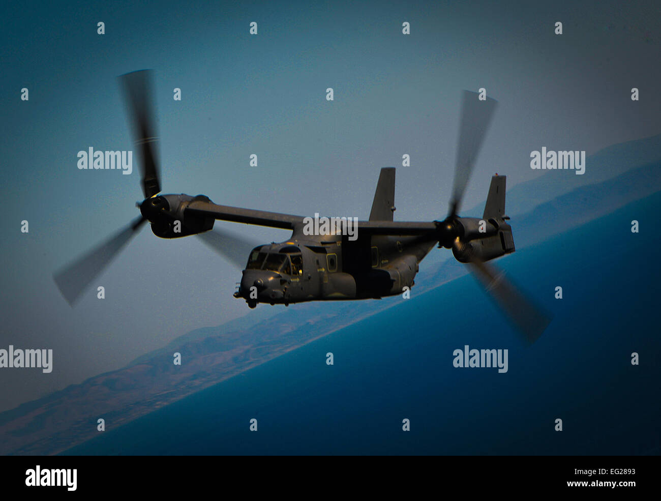 A CV-22 Osprey from the 8th Special Operations Squadron flies a ...