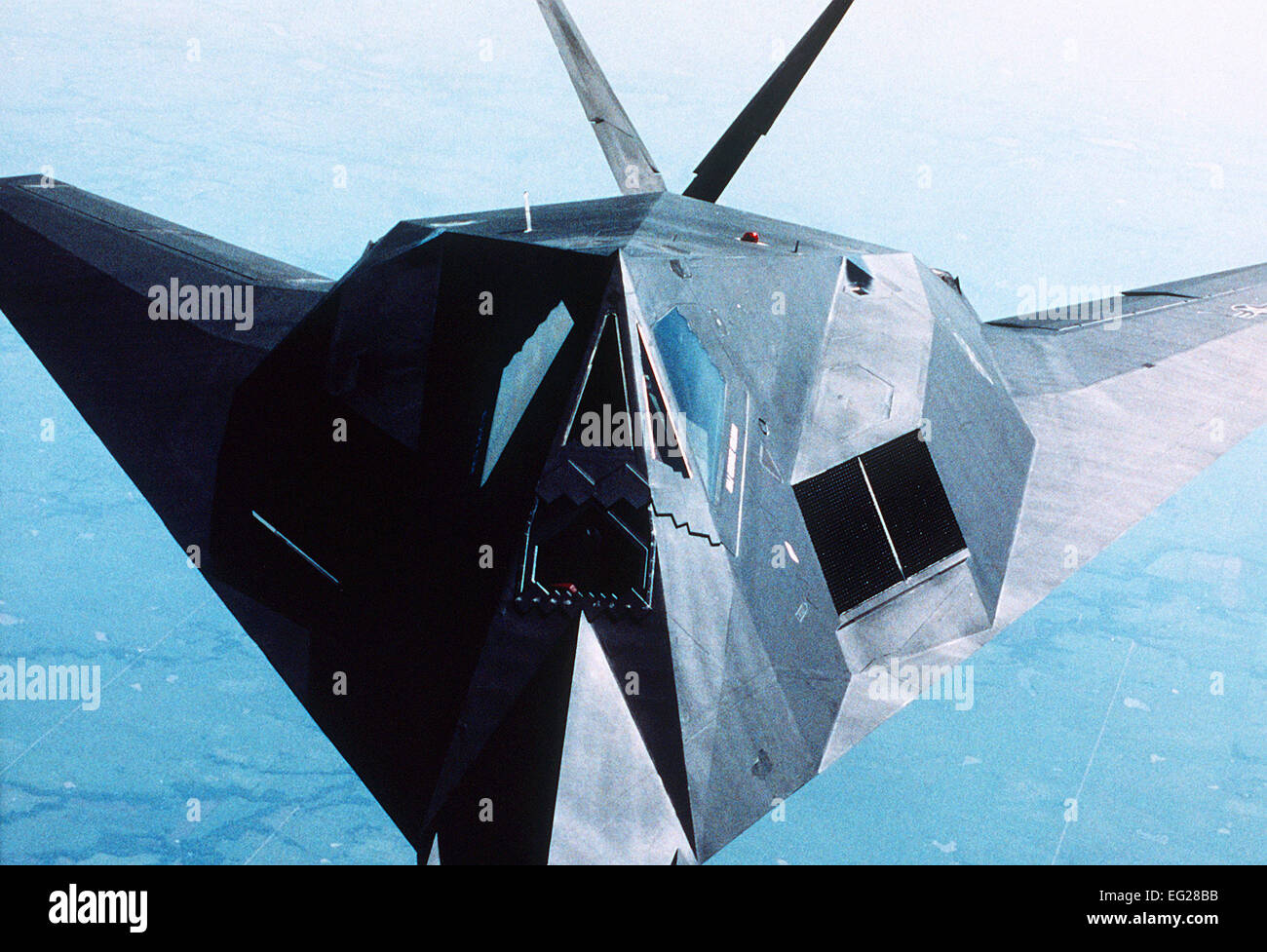 An F-117A aircraft from the 37th Tactical Fighter Wing 37th TFW moves ...