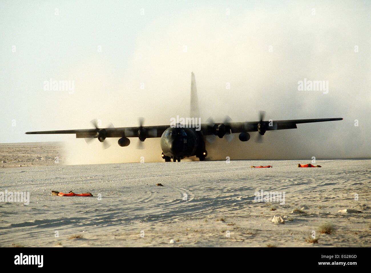 A C-130E Hercules transport aircraft from the 314th Tactical Airlift ...